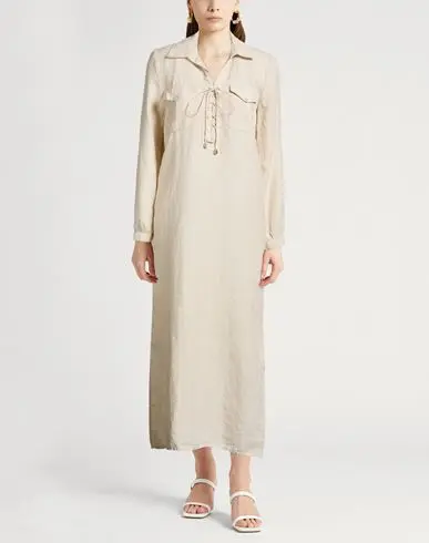 120% Lino Maxi Shirt Dress