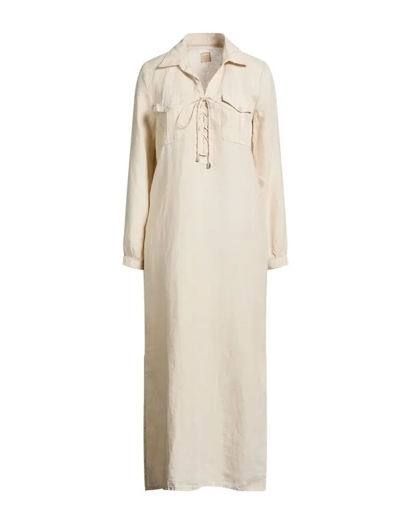120% Lino Maxi Shirt Dress