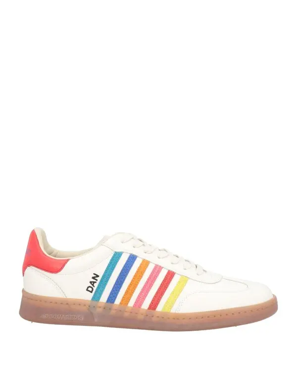 Dsquared2 Multicolor Leather Low-top Sneakers - White