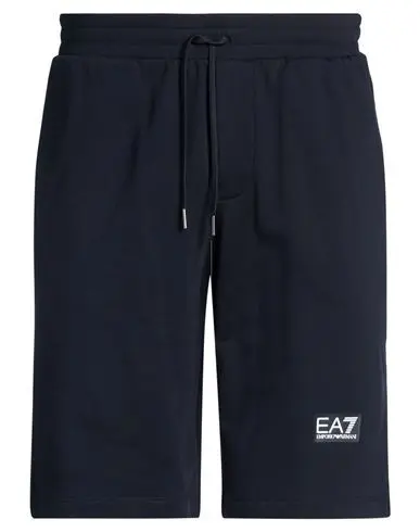 EA7 Cotton French Terry Shorts - Blue