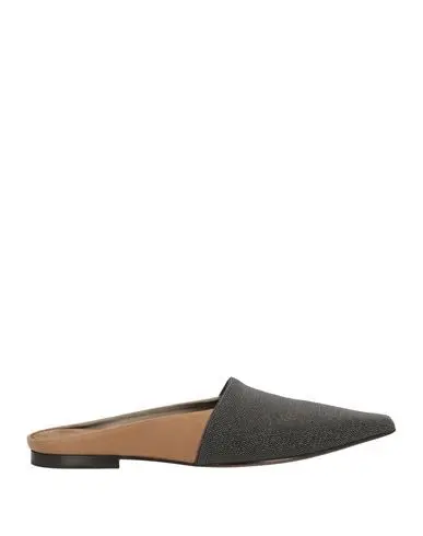 Brunello Cucinelli Leather Mules & Clogs - Charcoal