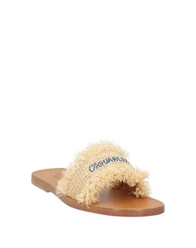 Dsquared2 Natural Raffia Slide Sandals