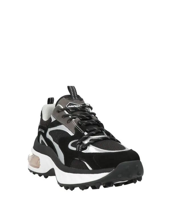 Dsquared2 Sneakers In Calfskin And Synthetic Fibers - Black