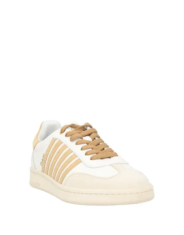 Dsquared2 Leather Lace-up Sneakers - Cream