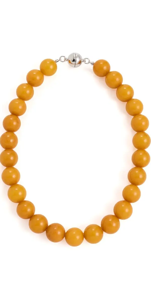 LELET NY Maeve Stone Necklace - Orange Jade