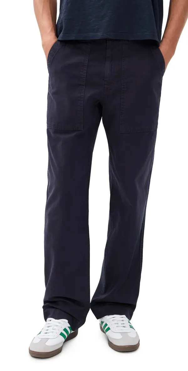 ALEX MILL Field Herringbone Pants - Navy
