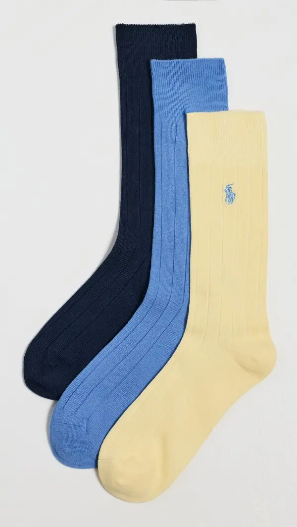 Polo Ralph Lauren Cotton Ribbed Socks 3 Pack - Sftbl