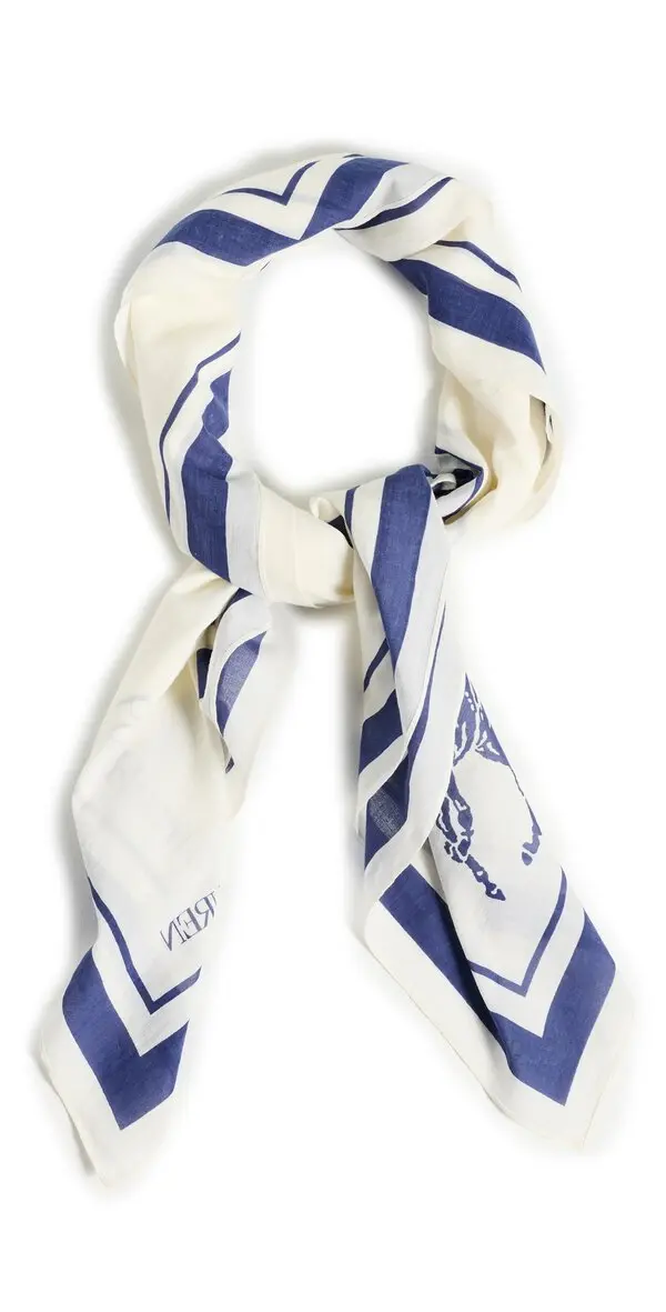 Polo Ralph Lauren Pony Square Scarf - Cream/navy