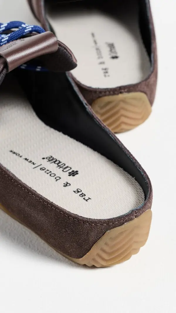 Rag & Bone Retro Runner Slim Ultra Mules - Mocha