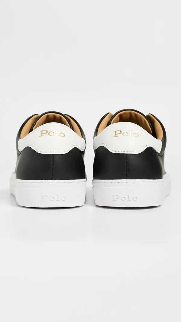 Polo Ralph Lauren Jermain Leather Sneakers - Black