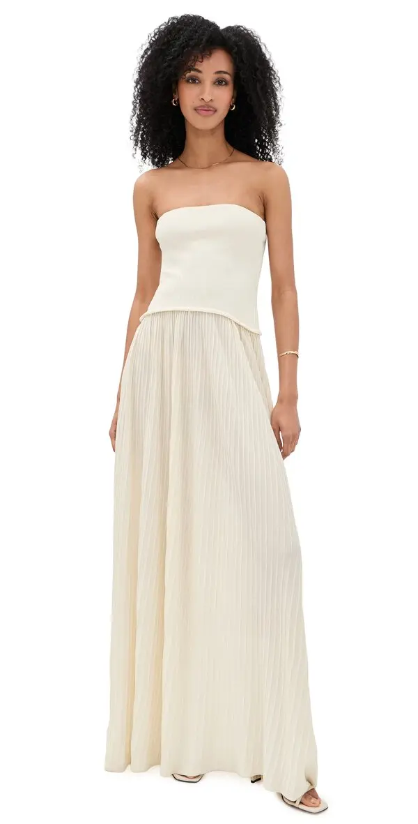 Solid & Striped The Strapless Soglio Dress - Brule