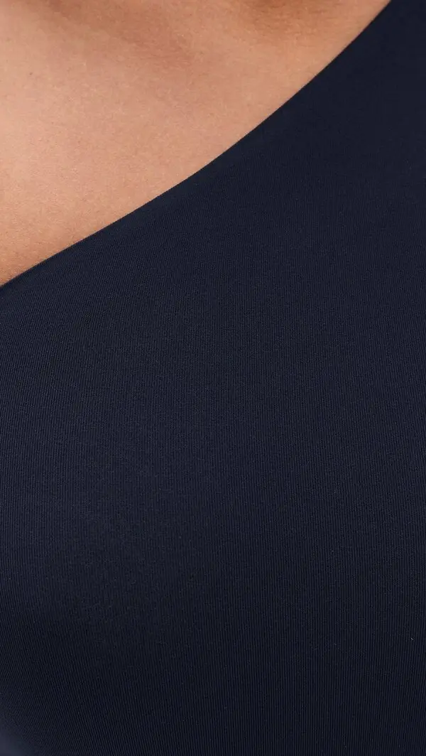 Commando One Shoulder Thong Bodysuit - Navy