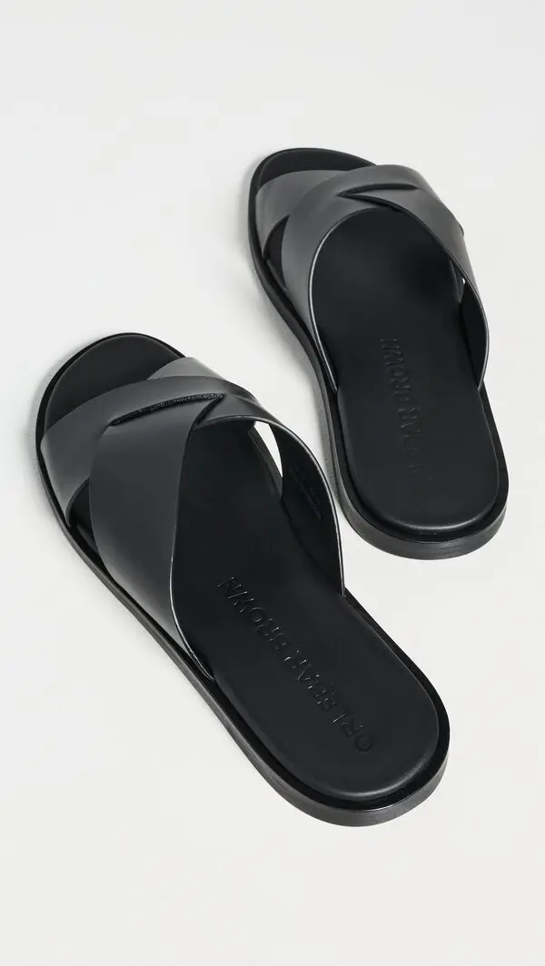 Orlebar Brown Muro Leather Sandals - Black