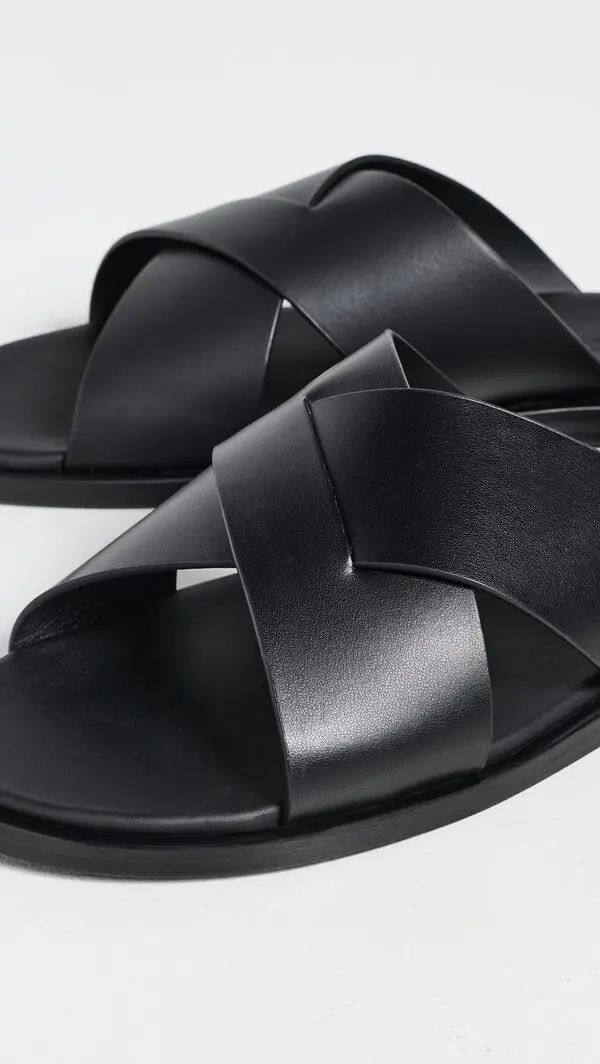 Orlebar Brown Muro Leather Sandals - Black