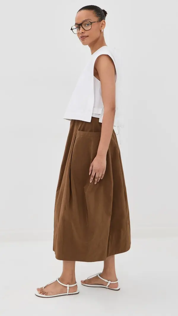 Tibi Cropped Square Blouse