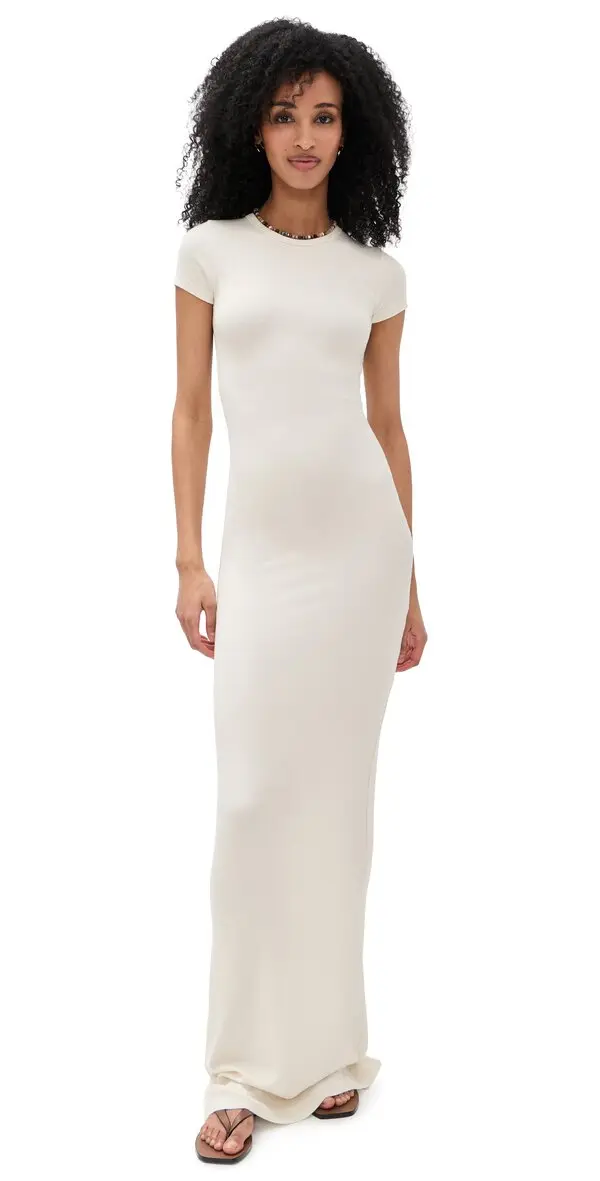 Eterne Cap-sleeve Maxi Dress