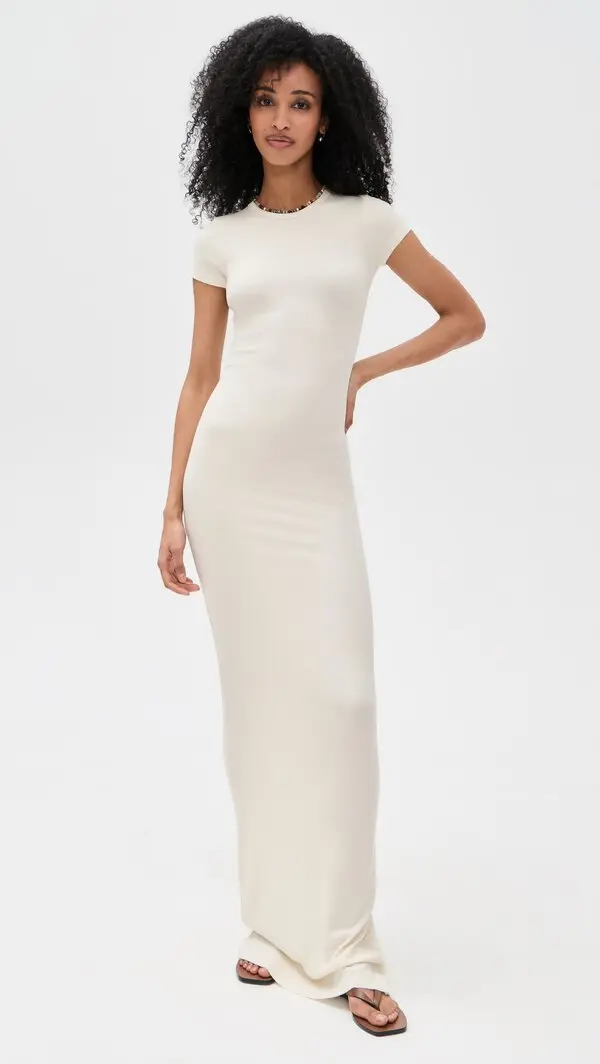 Eterne Cap-sleeve Maxi Dress