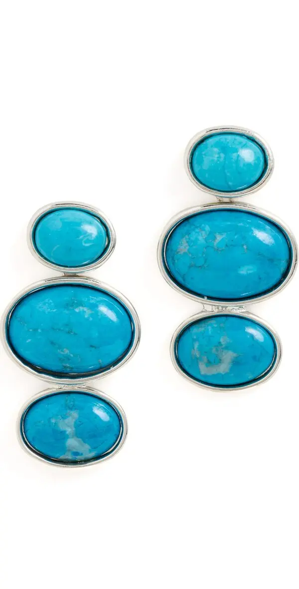 LELET NY Vega Stone Linear Earrings - Turquoise