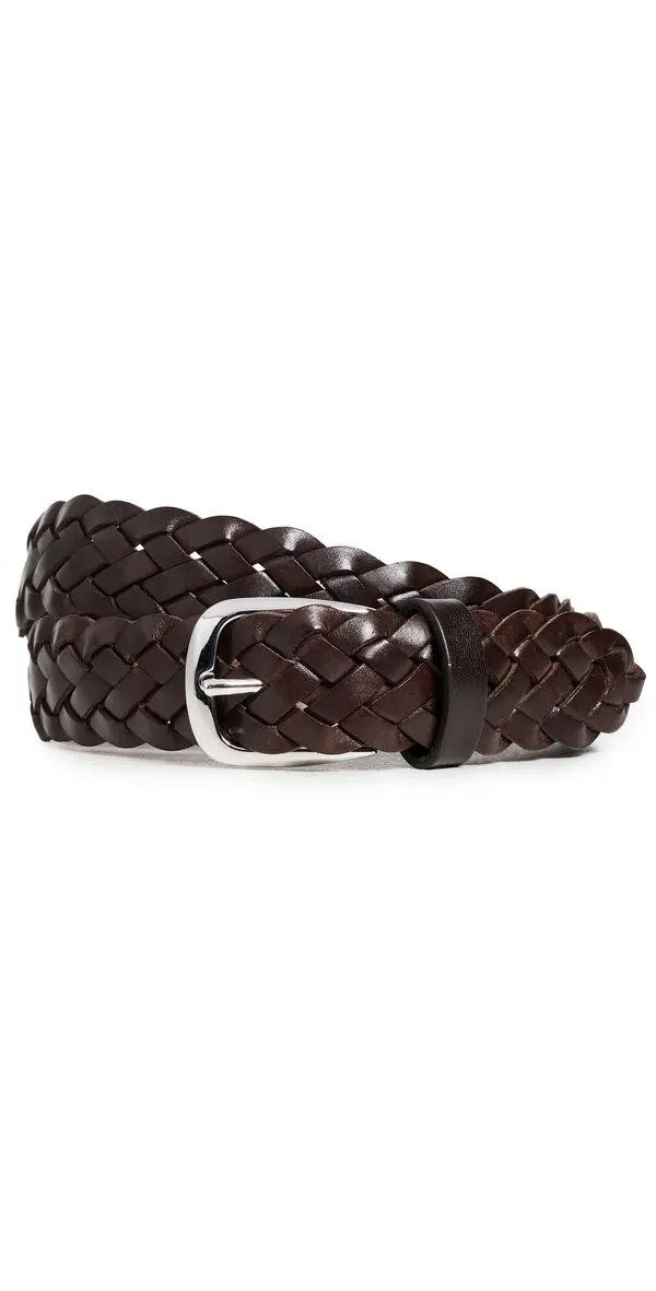Anderson's Leather Woven Belt - Brown M1