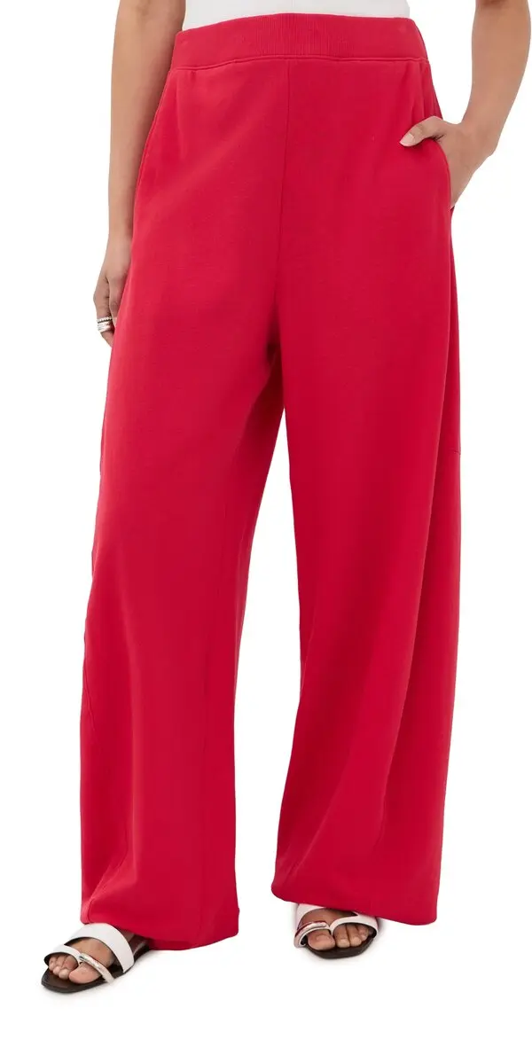 Tibi Lightweight Sweatshirting Winslow Pants - Red