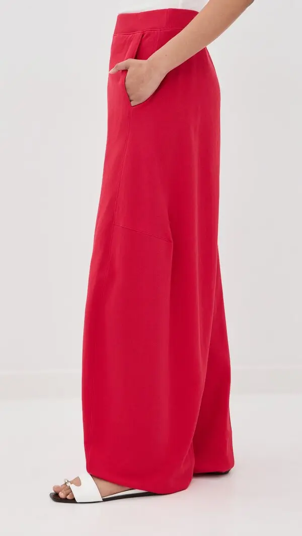Tibi Lightweight Sweatshirting Winslow Pants - Red