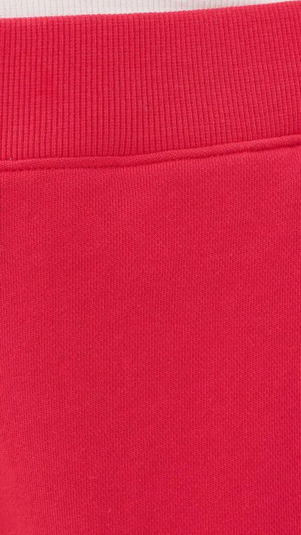 Tibi Lightweight Sweatshirting Wide Leg Pants - Red