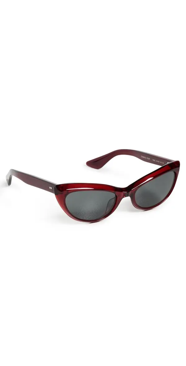 Oliver Spencer X Khaite 1963c Sunglasses - Dark Red/grey