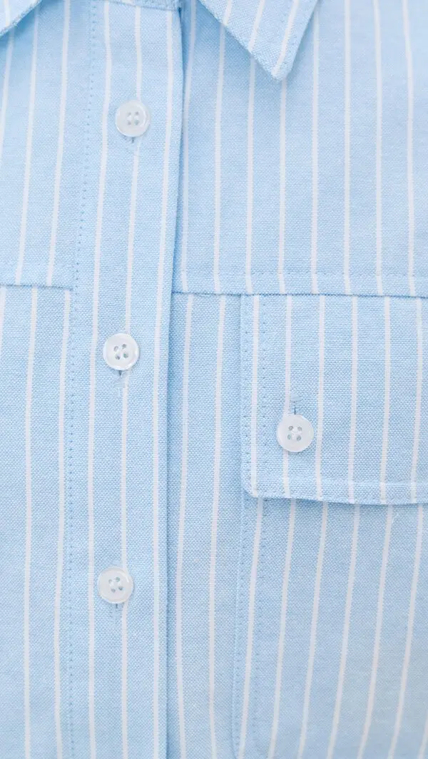 Blanknyc Sky Dive Shirt With Rolled Cuffs - Sky Dive/blue