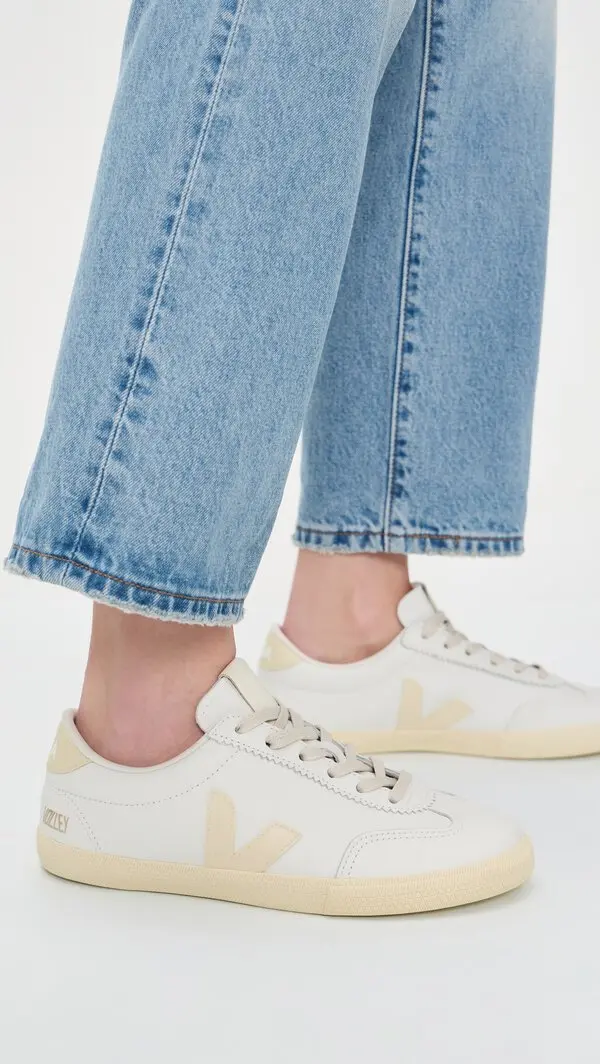 VEJA Volley Signature Leather Sneakers - White/calcaire
