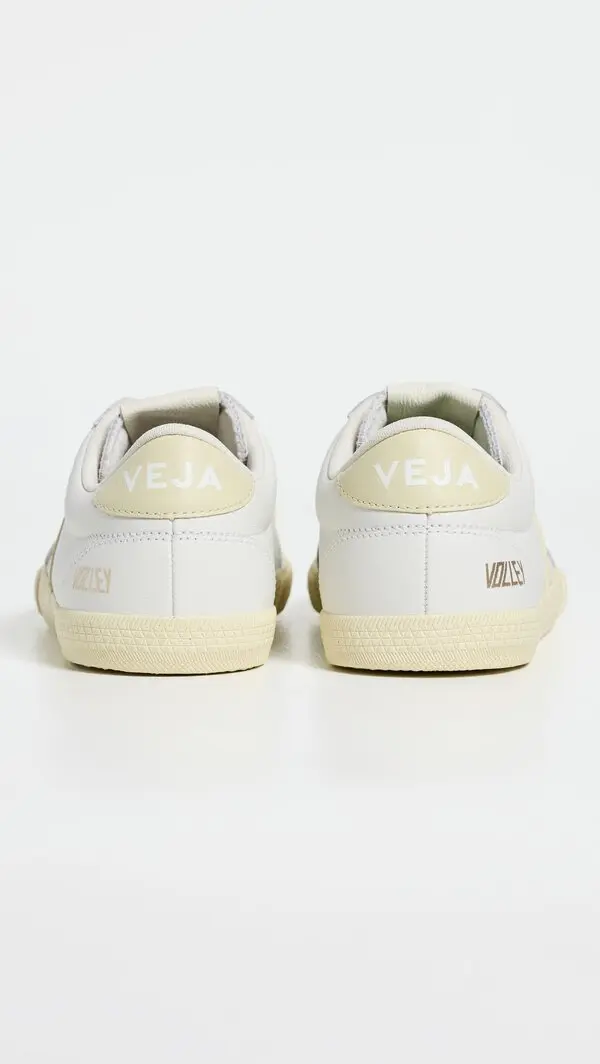 VEJA Volley Signature Leather Sneakers - White/calcaire