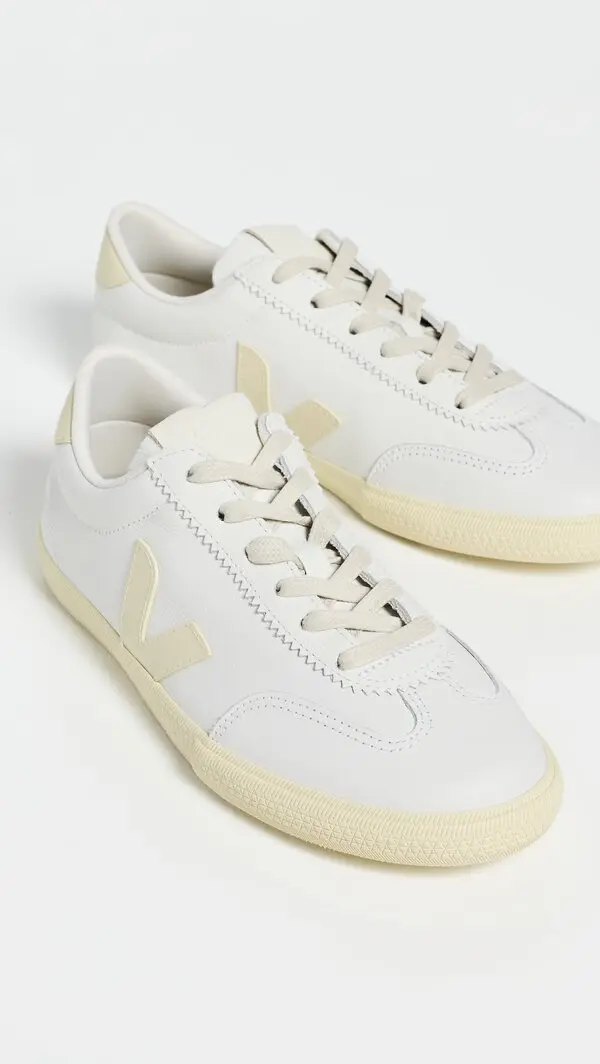 VEJA Volley Signature Leather Sneakers - White/calcaire
