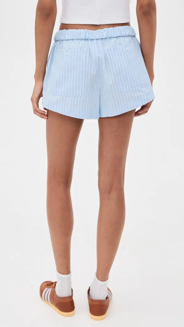 Blanknyc Sky Dive Striped Shorts - Sky Dive/blue