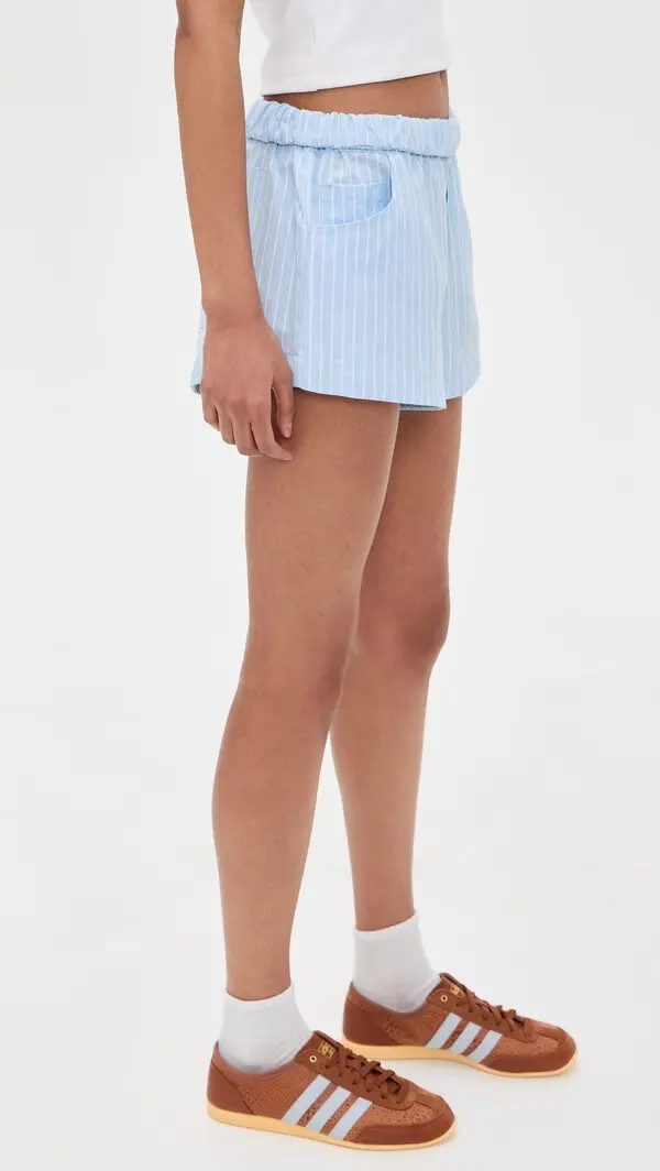Blanknyc Sky Dive Striped Shorts - Sky Dive/blue