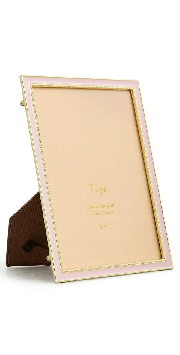 TIZO DESIGN Enameled Frame With Gold-tone Trim - Pink