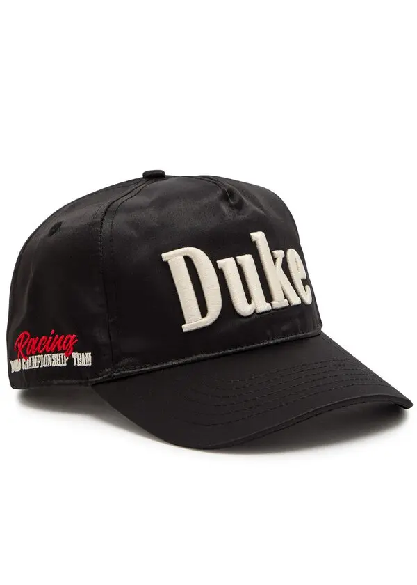 DUKE + DEXTER Embroidered Satin Cap - Black