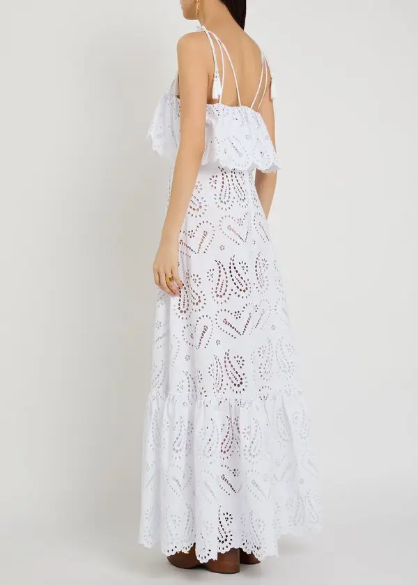 Etro Broderie Anglaise Cotton-blend Maxi Dress