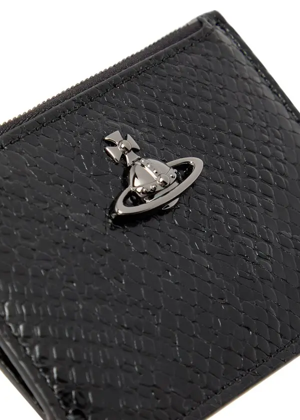 VIVIENNE WESTWOOD Snake-effect Leather Card Holder - Black