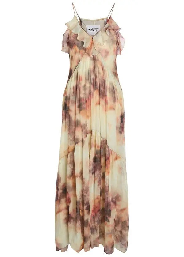 Isabel Marant Vasmila Printed Cotton Maxi Dress - Multicoloured