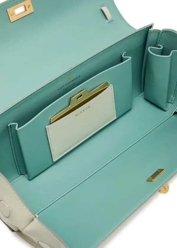 ANYA HINDMARCH Mortimer Leather Clutch - Light Blue
