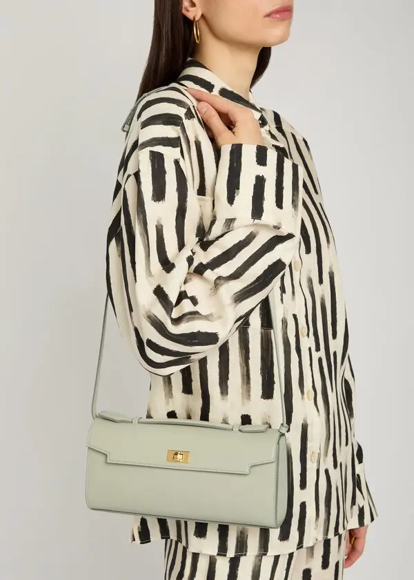 ANYA HINDMARCH Mortimer Leather Clutch - Light Blue