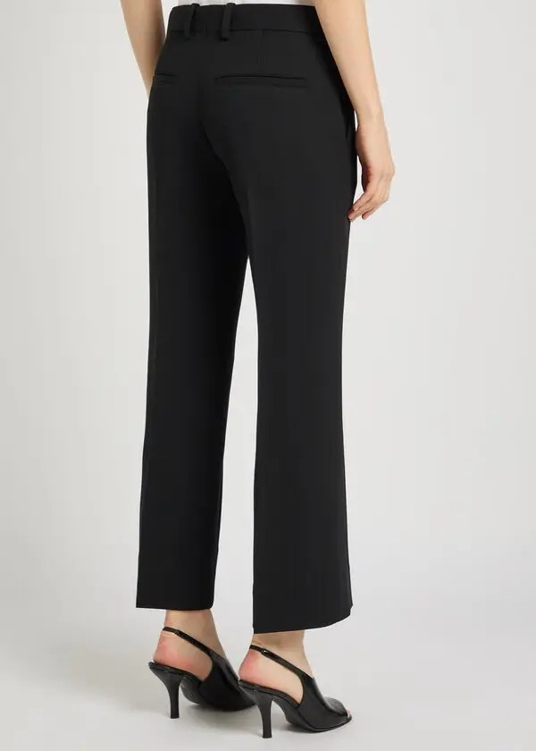 TOTEME Bootcut Cropped Twill Trousers
