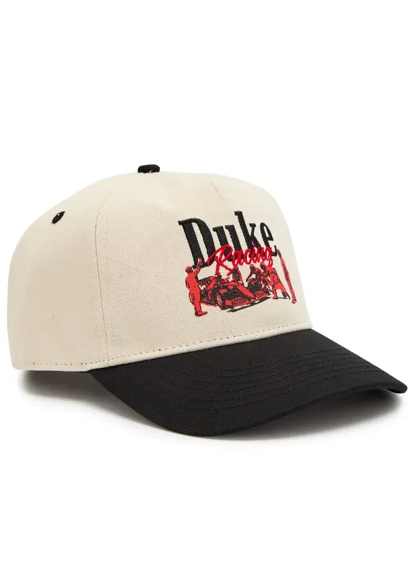 DUKE + DEXTER Dr2 Pit Stop Embroidered Canvas Cap - Cream