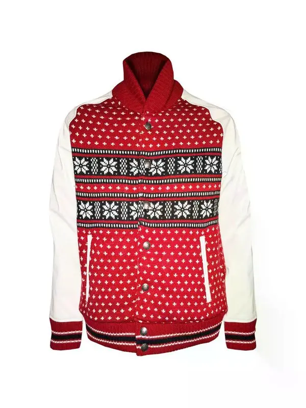 MOSTLY HEARD RARELY SEEN Patterned Varsity Jacket