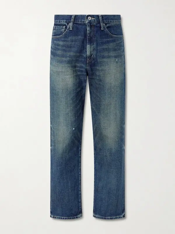 NEIGHBORHOOD Washed Straight-leg Jeans - Blue
