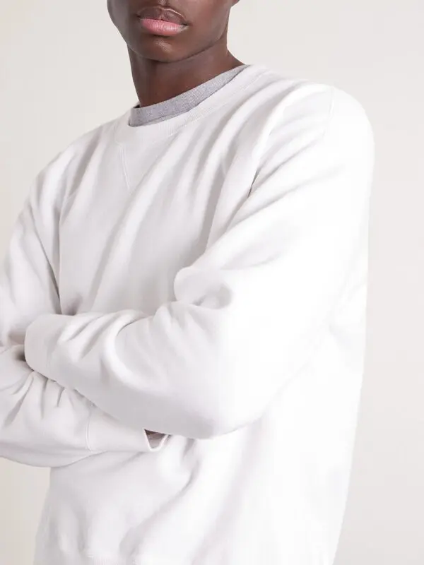 Visvim Jumbo Sb Cotton-jersey Sweatshirt - White
