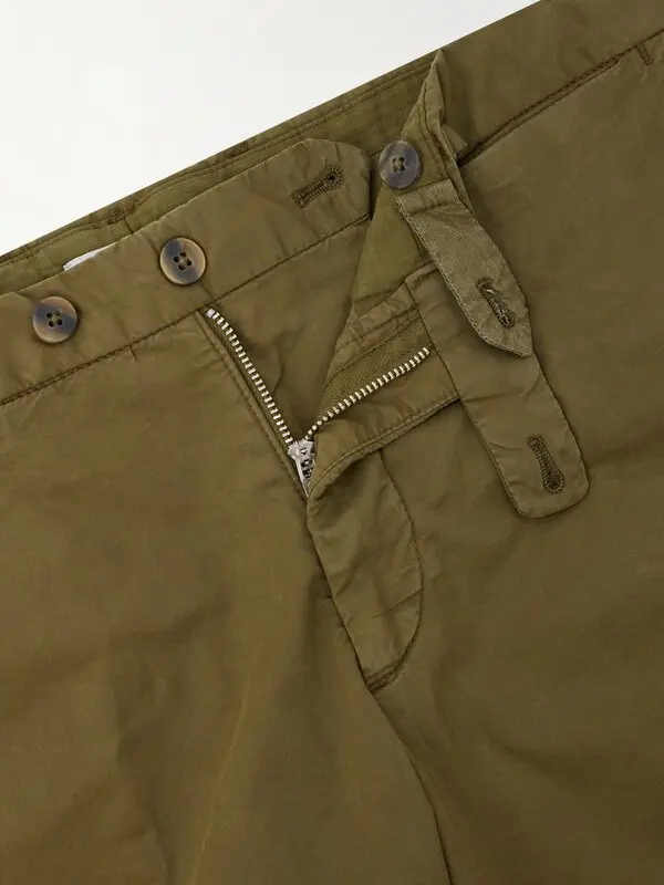 Boglioli Straight-leg Cotton-blend Trousers - Green