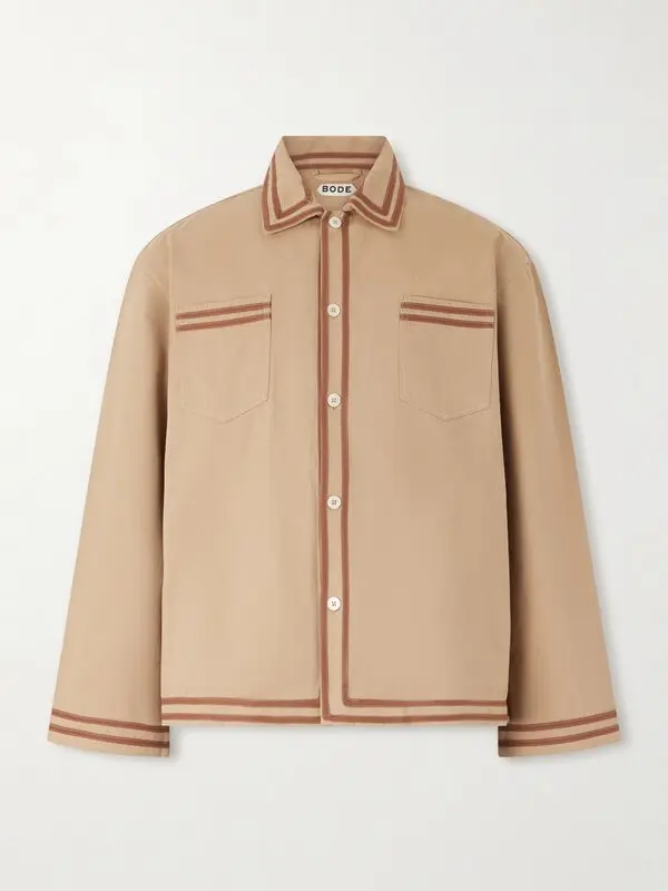 BODE Canteen Cotton-twill Overshirt - Neutrals
