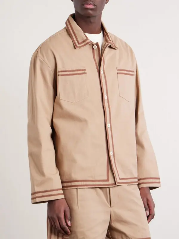 BODE Canteen Cotton-twill Overshirt - Neutrals