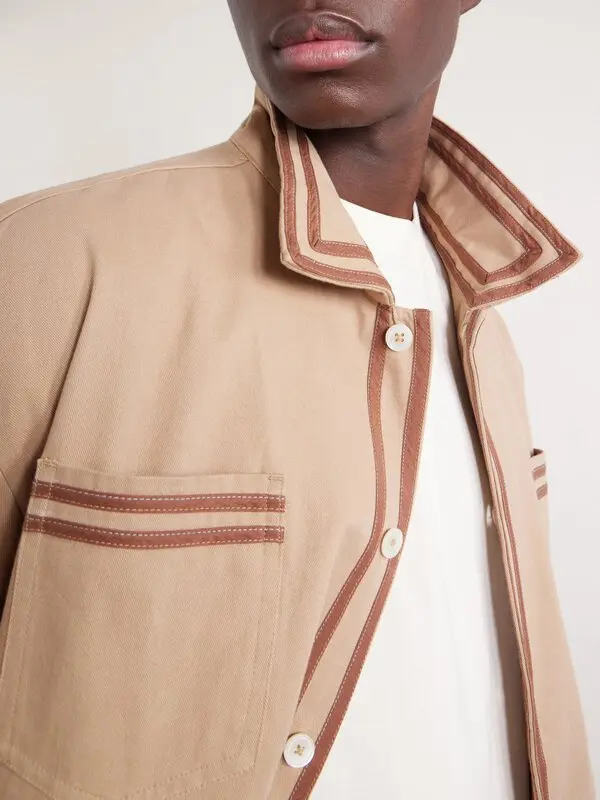 BODE Canteen Cotton-twill Overshirt - Neutrals
