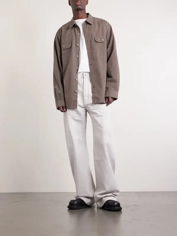 Rick Owens Jumbo Cotton-ripstop Shirt - Brown